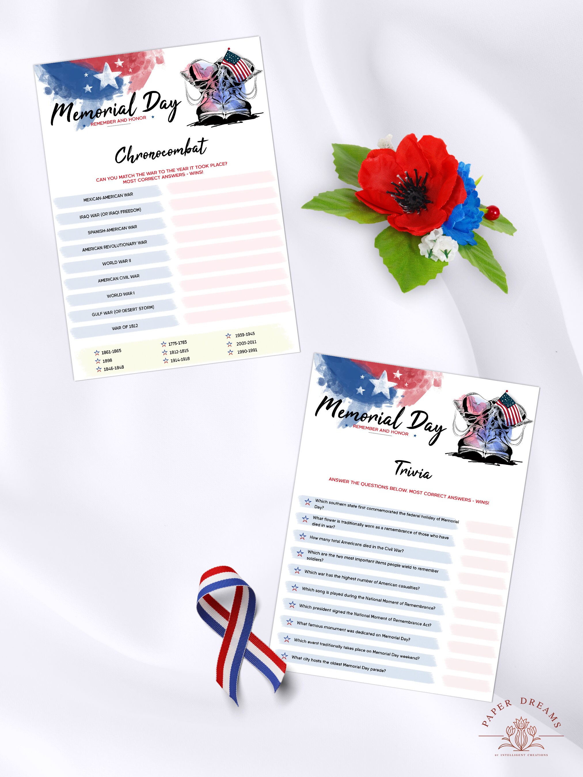 Memorial Day Trivia Game for Adults,memorial Day Trivia Questions ...