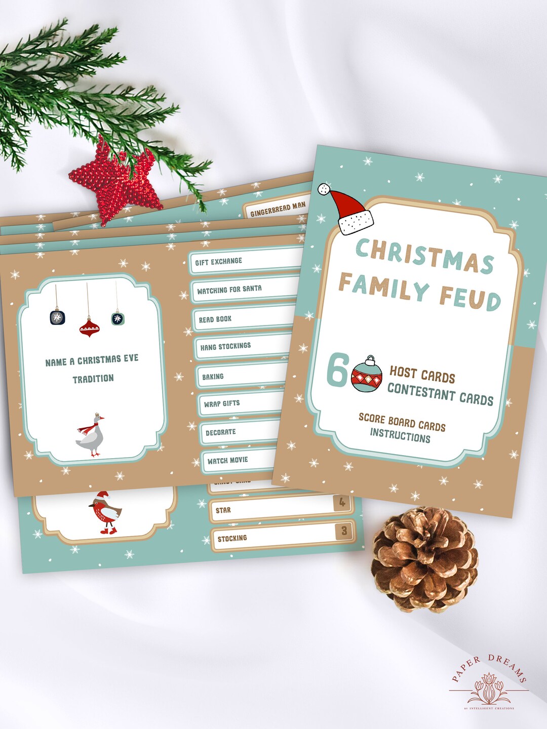 Retro Christmas Family Feud Game for Adults & Kids,printable Christmas ...