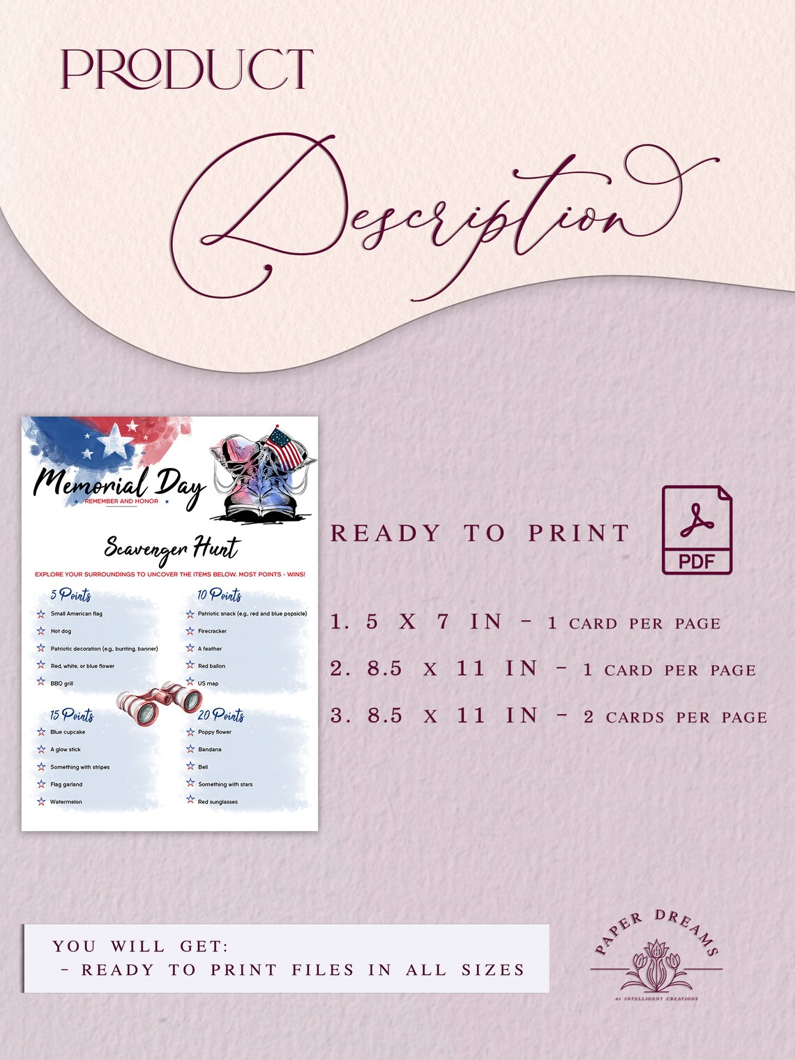 Memorial Day Home Scavenger Hunt,memorial Day Work Place Scavenger Hunt ...