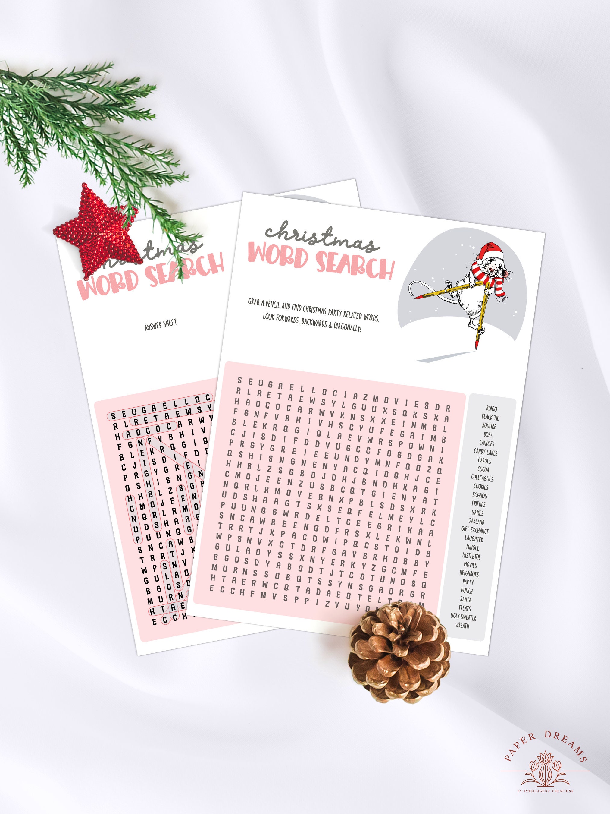 Christmas Word Search Printable, Christmas Word Games, Christmas Party ...