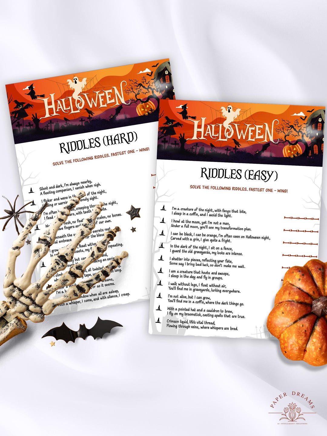 Halloween Trivia Riddles Bundle, Spooky Digital Download Trivia ...