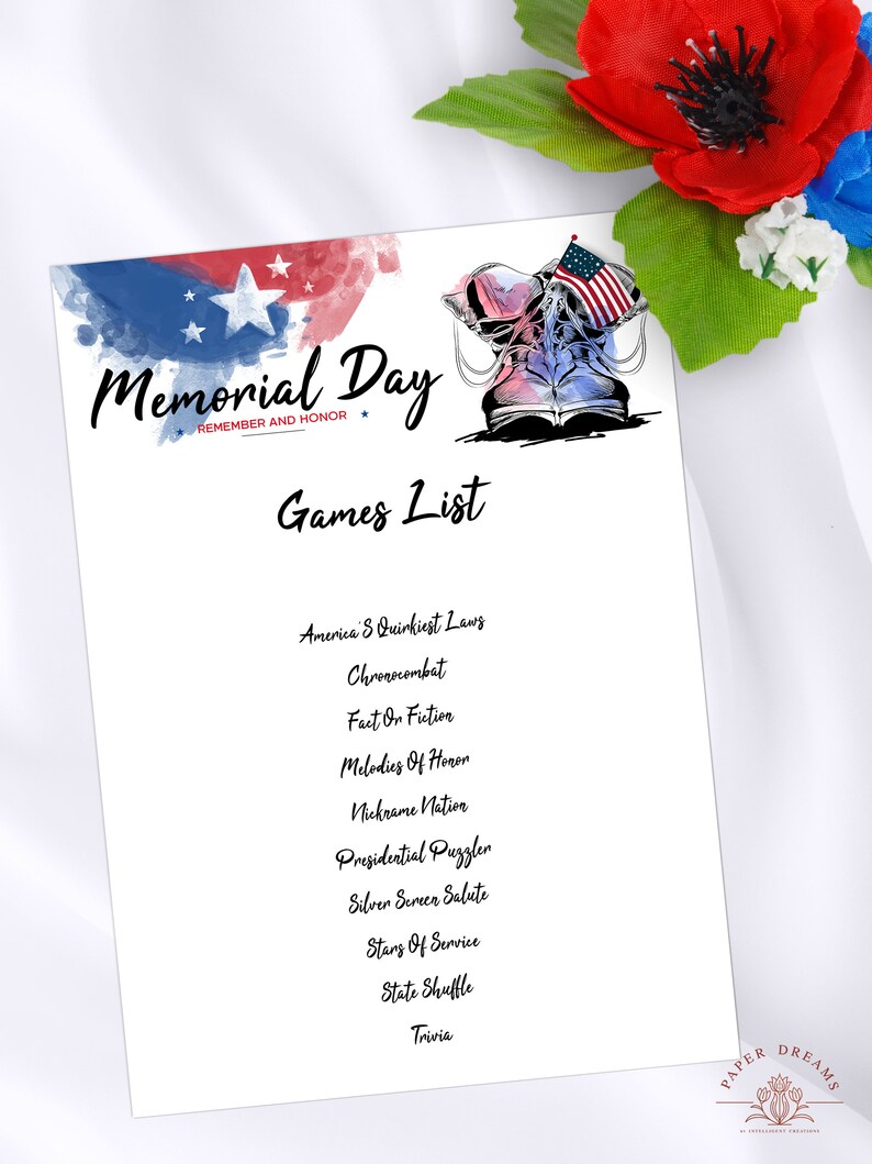 Memorial Day Trivia Game for Adults,memorial Day Trivia Questions ...