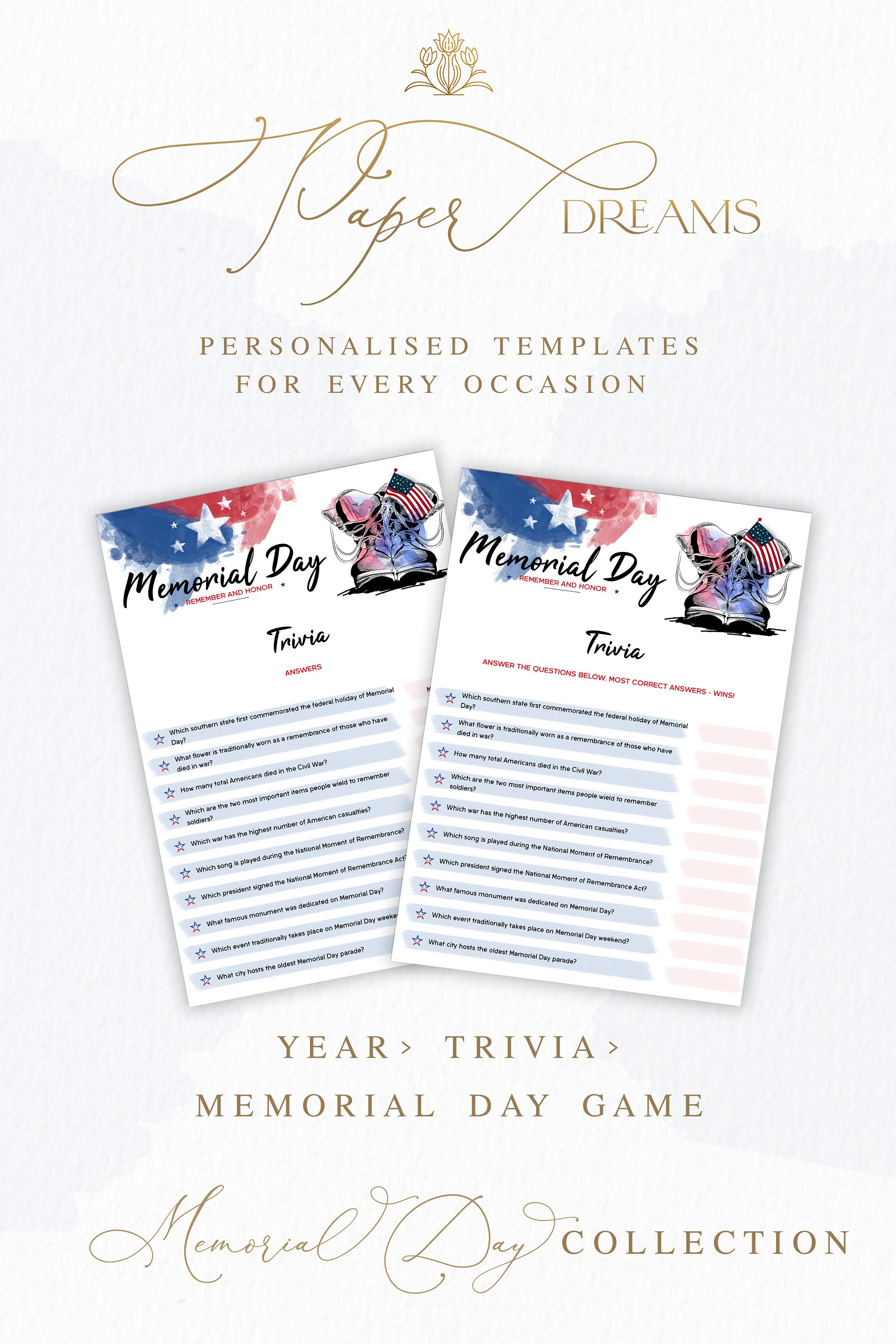 Memorial Day Trivia Questions, Memorial Day Trivia Game for Adults and ...
