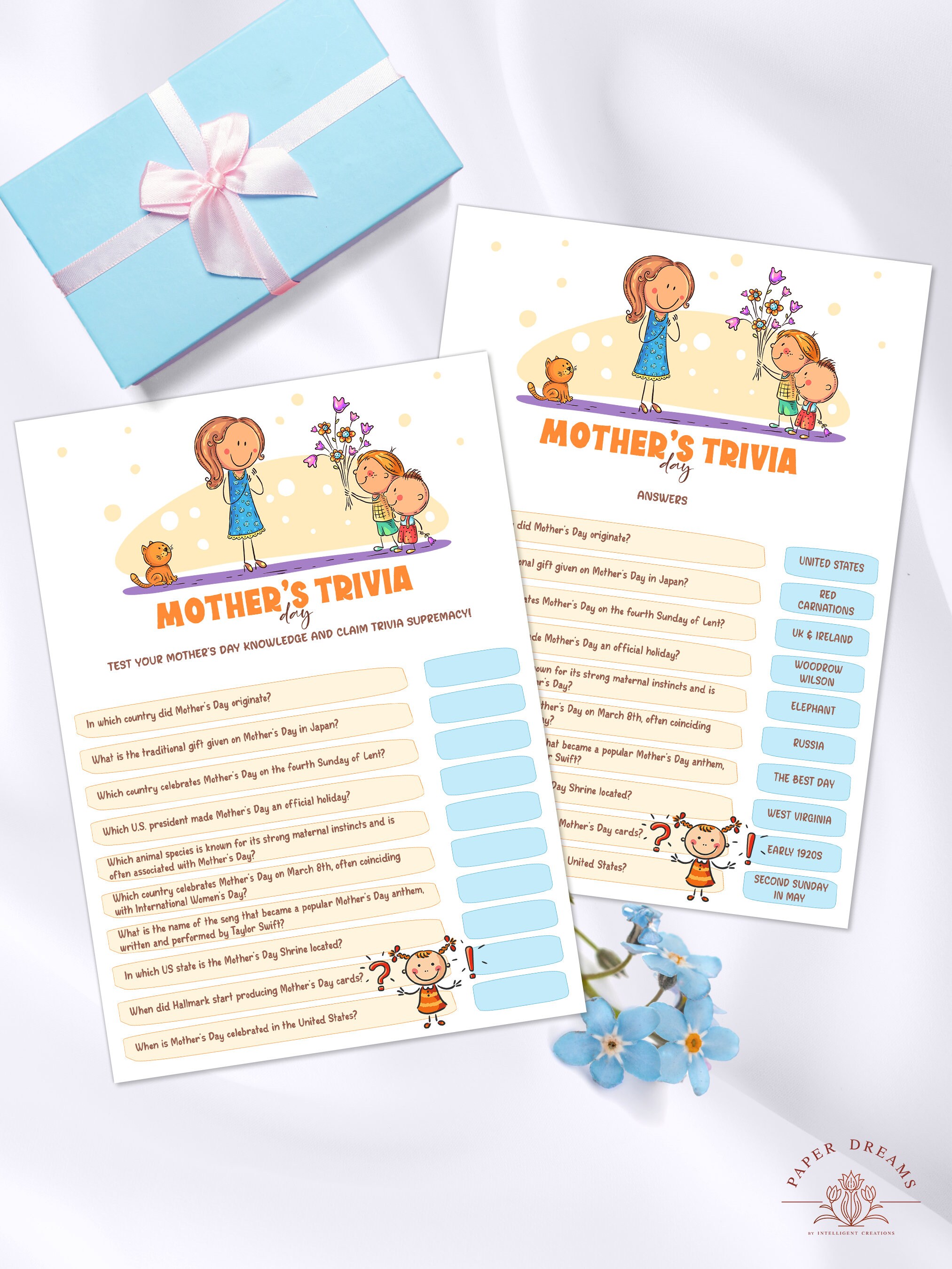 Funny Mothers Day Trivia Questions, Mothers Day Brunch Trivia Game for ...