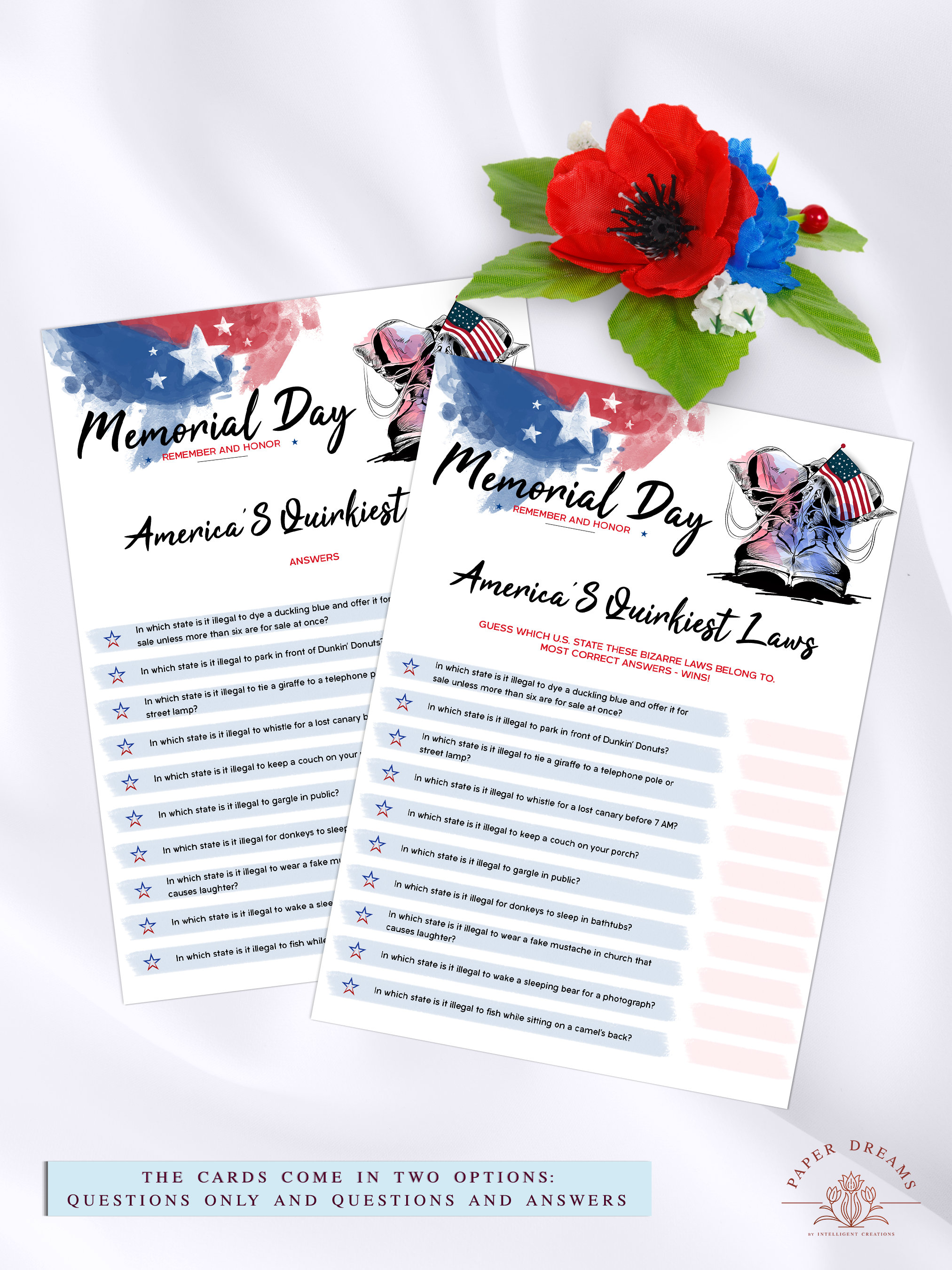 Memorial Day Family Reunion Games, Memorial Day Trivia Questions,red ...