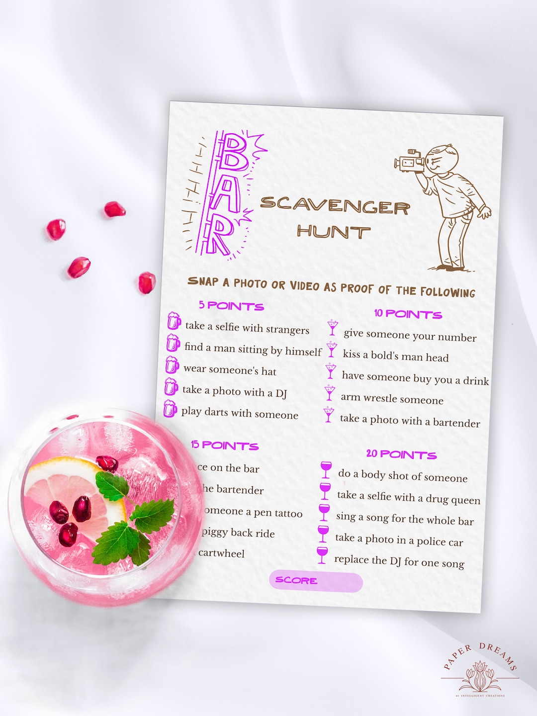 Bar Scavenger Hunt, Bar Crawl Scavenger Hunt, Bachelorette Cruise ...