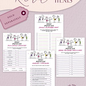 Family Reunion Riddles for Adults & Kids, Digital Download Virtual ...