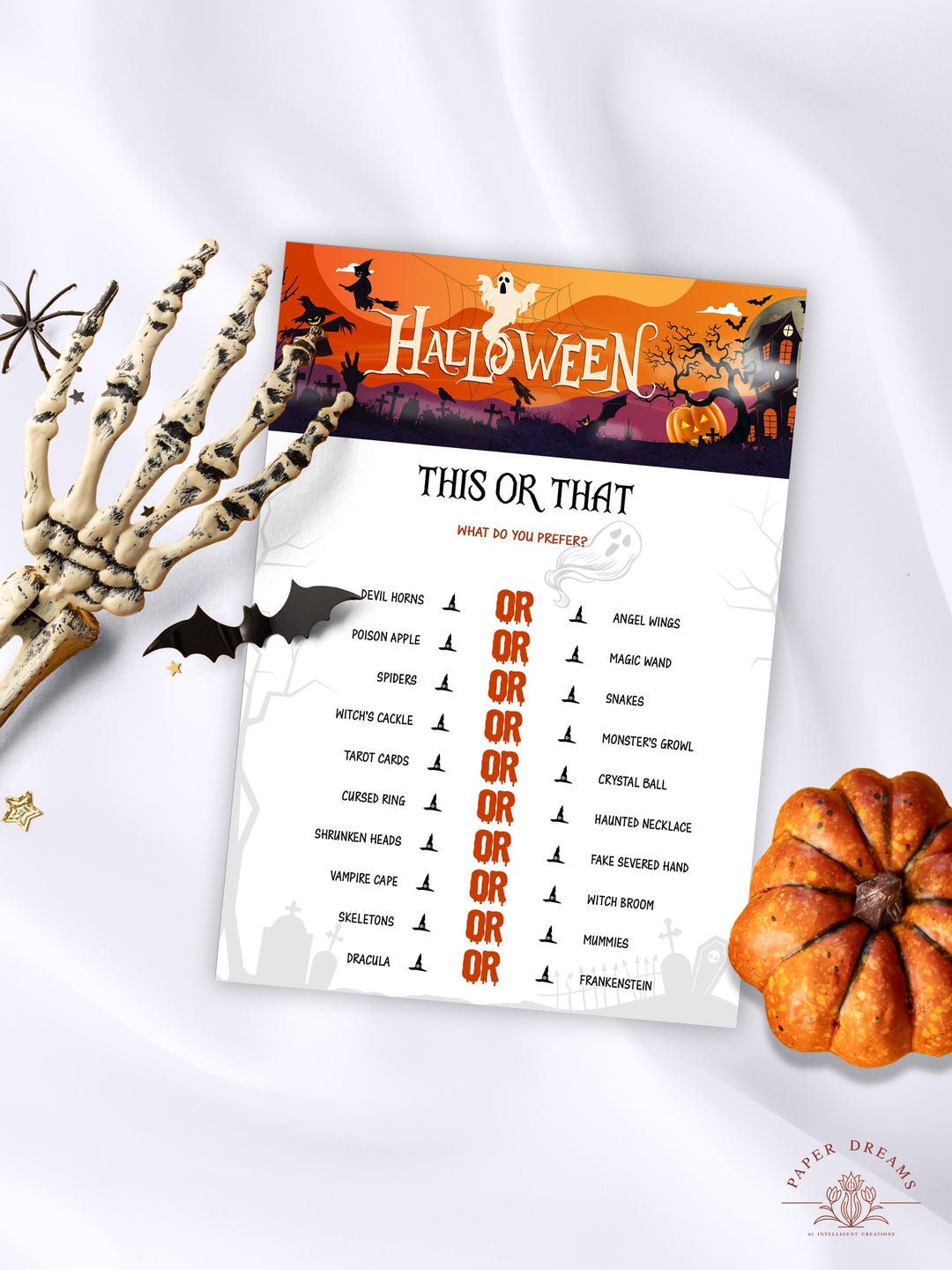 Editable Halloween Would You Rather Game, Spooky Digital Download This ...