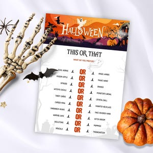 Editable Halloween Would You Rather Game, Spooky Digital Download This ...