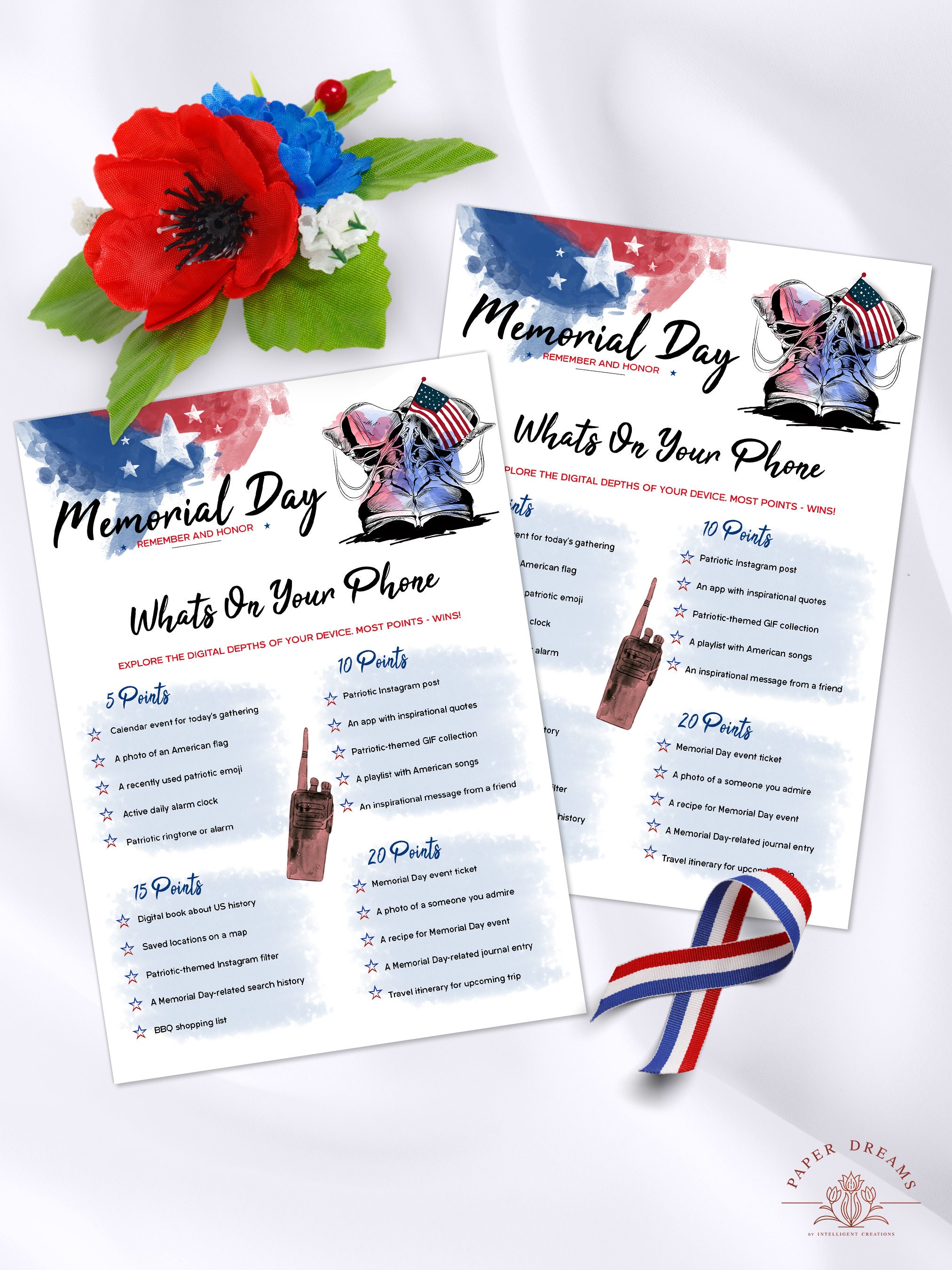 Memorial Day Phone Scavenger Hunt Party Game, Whats on Your Phone Game ...