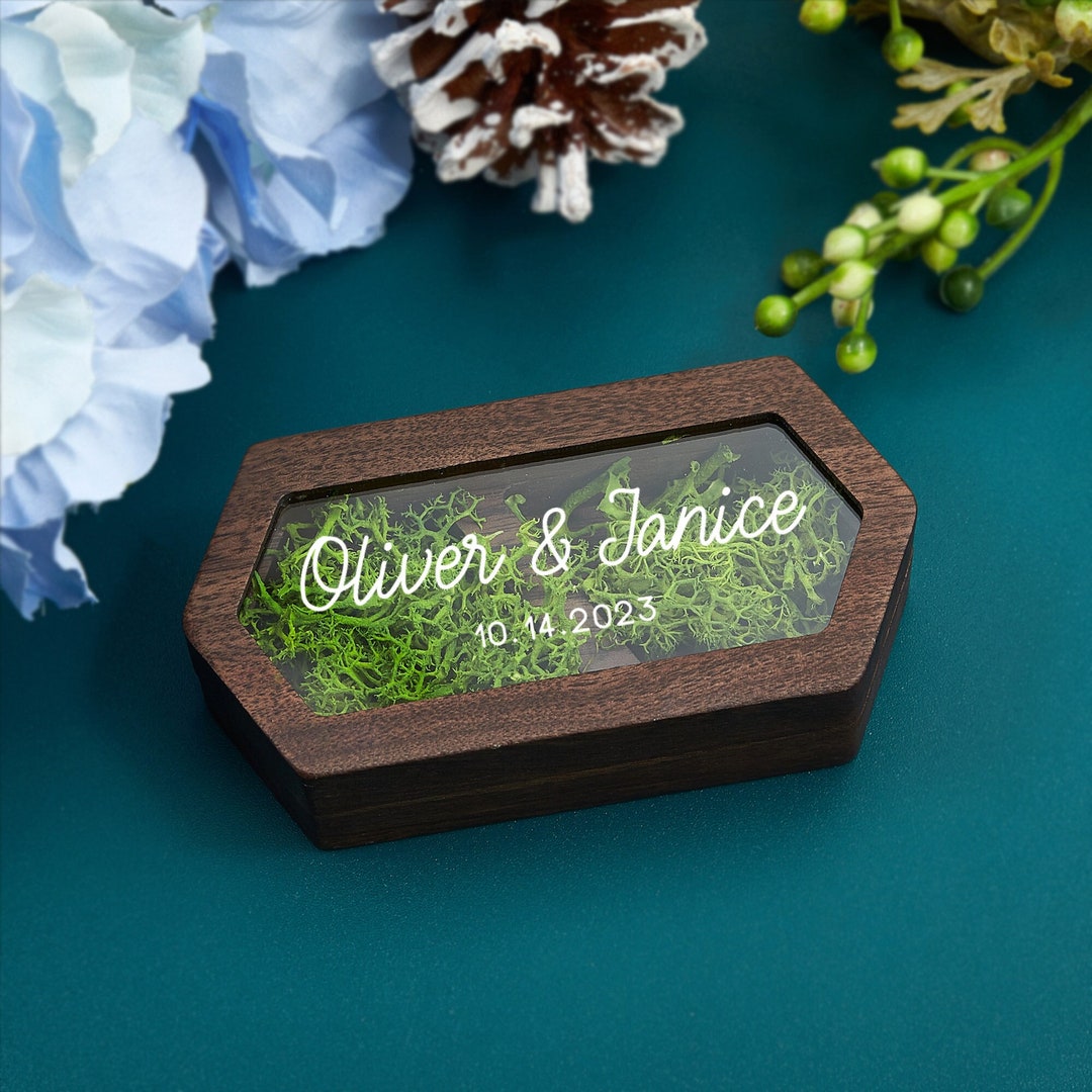 Custom Engagement Ring Box Custom Double Ring Box2 Slots - Etsy