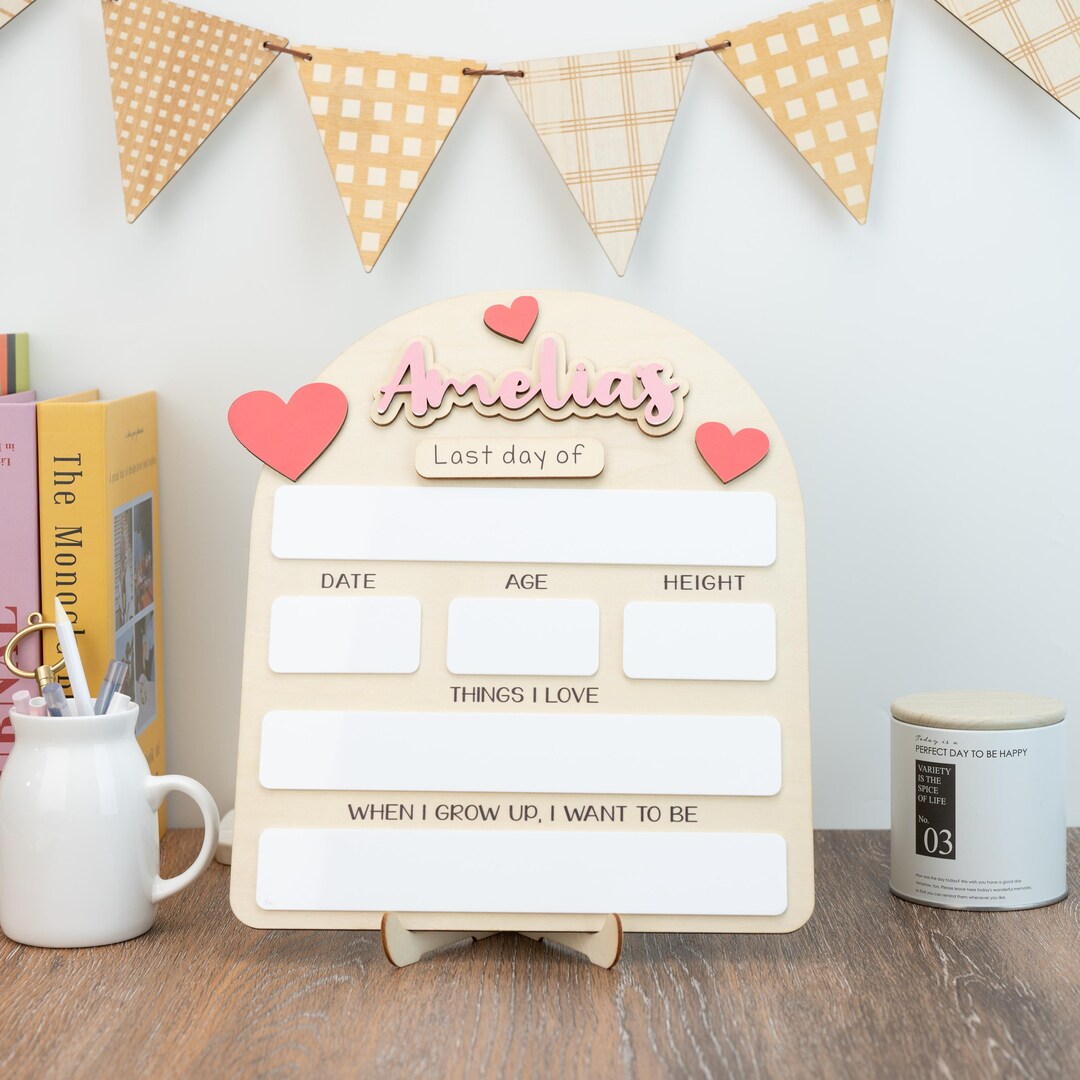 Personalized Back to School Sign, Kids First Day of School Sign, First ...