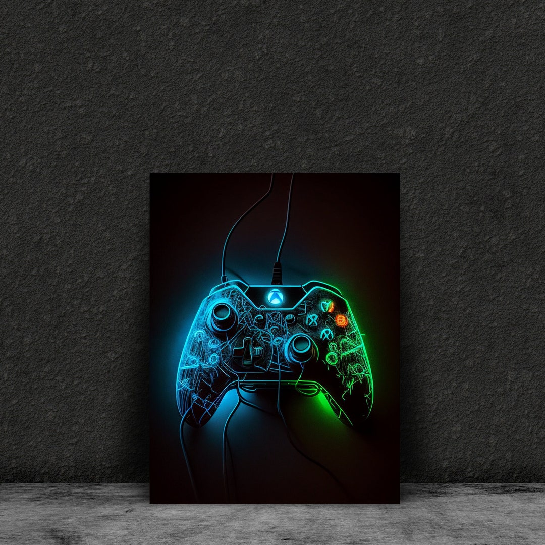Gaming Wall Art, Controller Poster, Gaming Room Art, Xbox Controller - Etsy