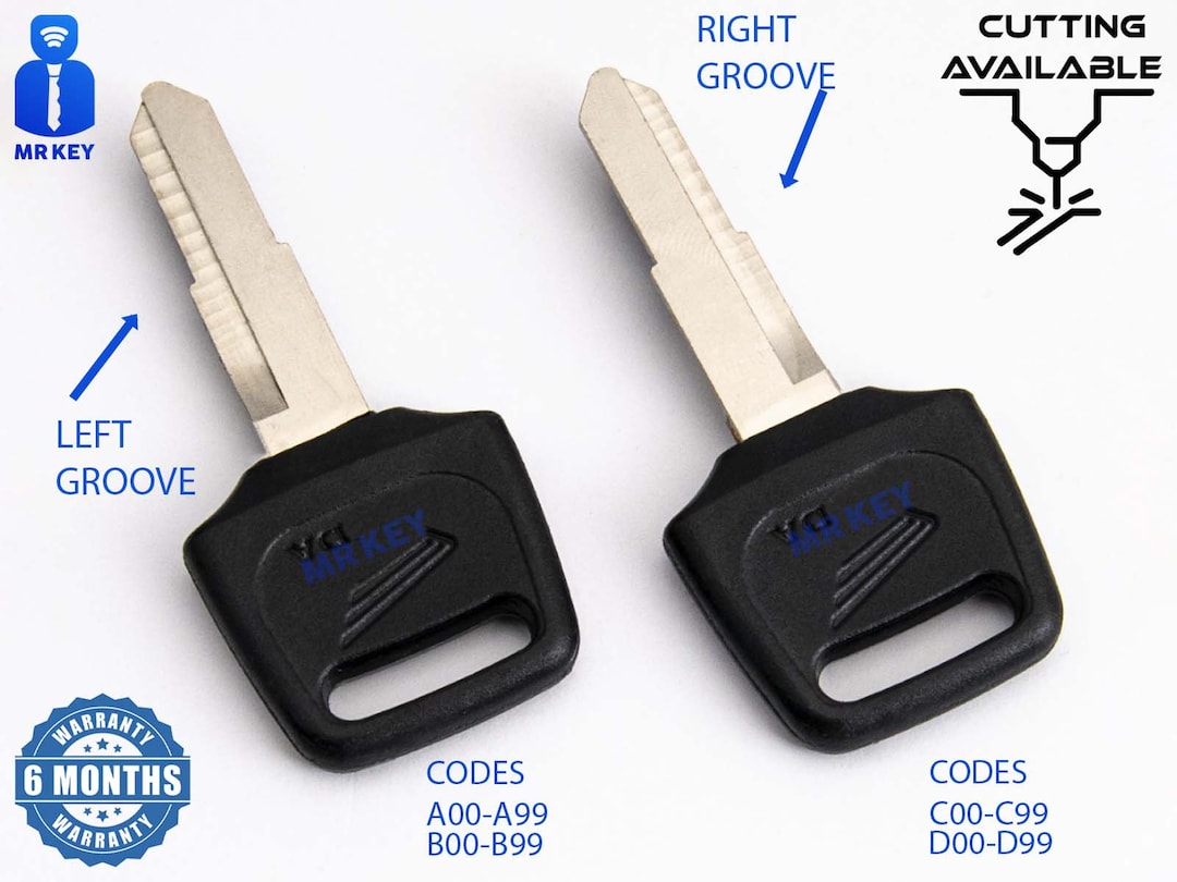 Key for Honda Motorcycle ATV Cut to Code A00-A99 B00-B99 C00-C99 D00 ...