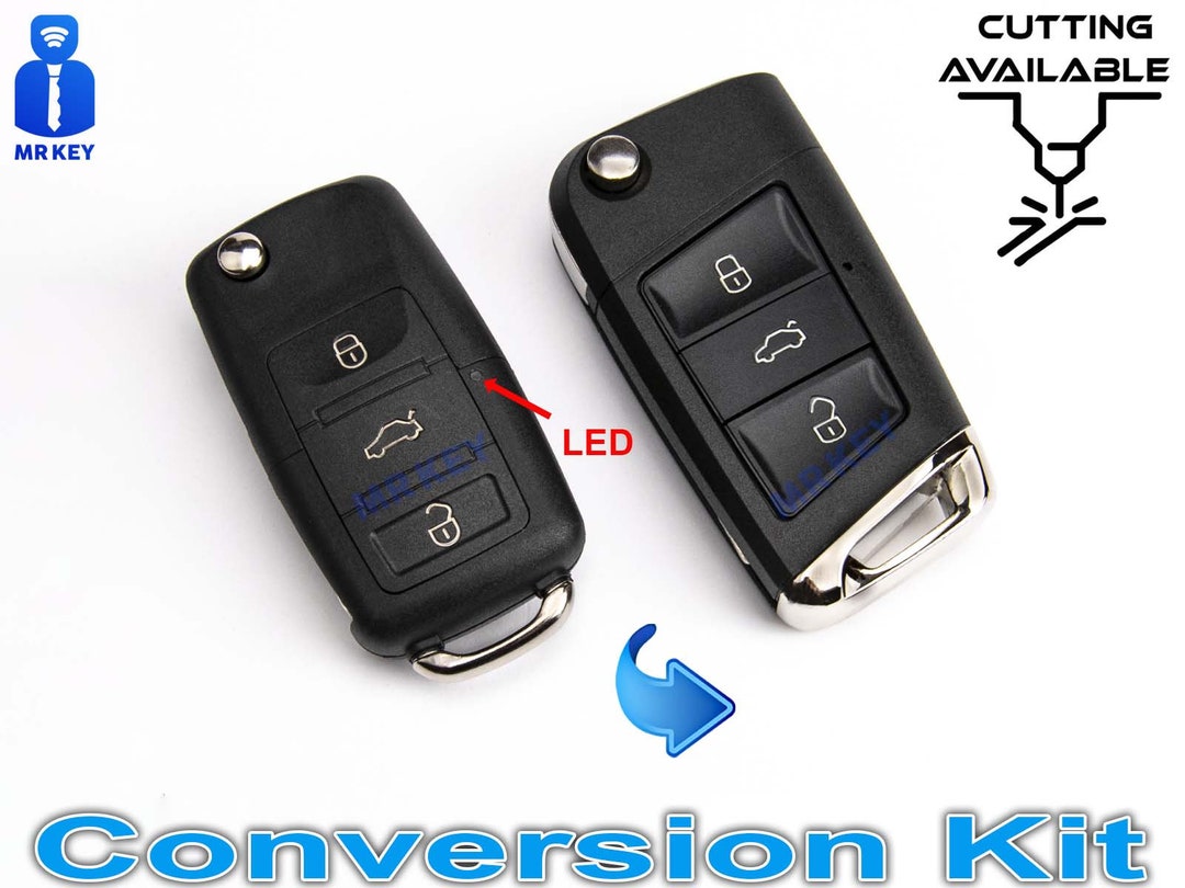 Key Upgrade Kit for VW - Modern Design for Golf V Touran Tiguan Polo ...