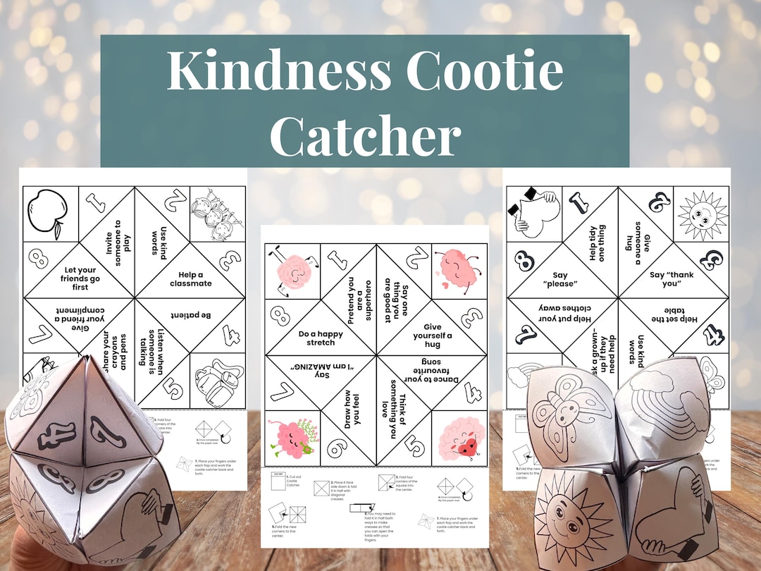 Kindness Cootie Catcher | Printable Fortune Teller Activity for Kids ...