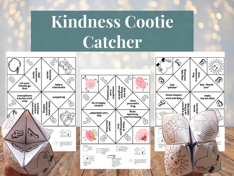 Kindness Cootie Catcher | Printable Fortune Teller Activity for Kids ...