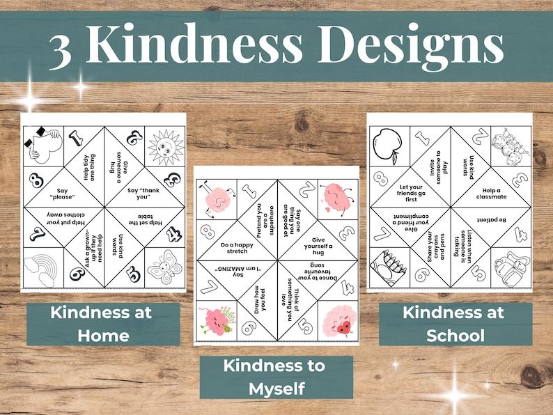 Kindness Cootie Catcher | Printable Fortune Teller Activity for Kids ...