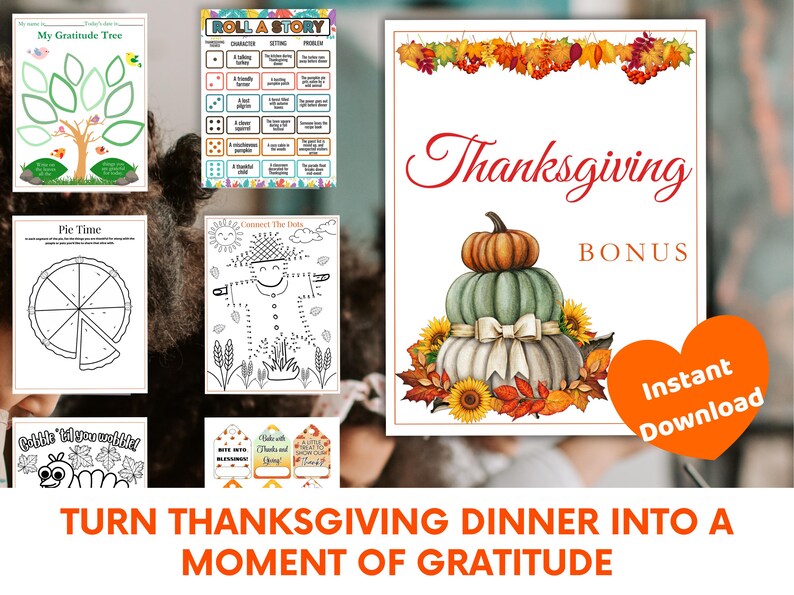 Thanksgiving Kids Printable Placemats – Gratitude & Kindness Activity ...