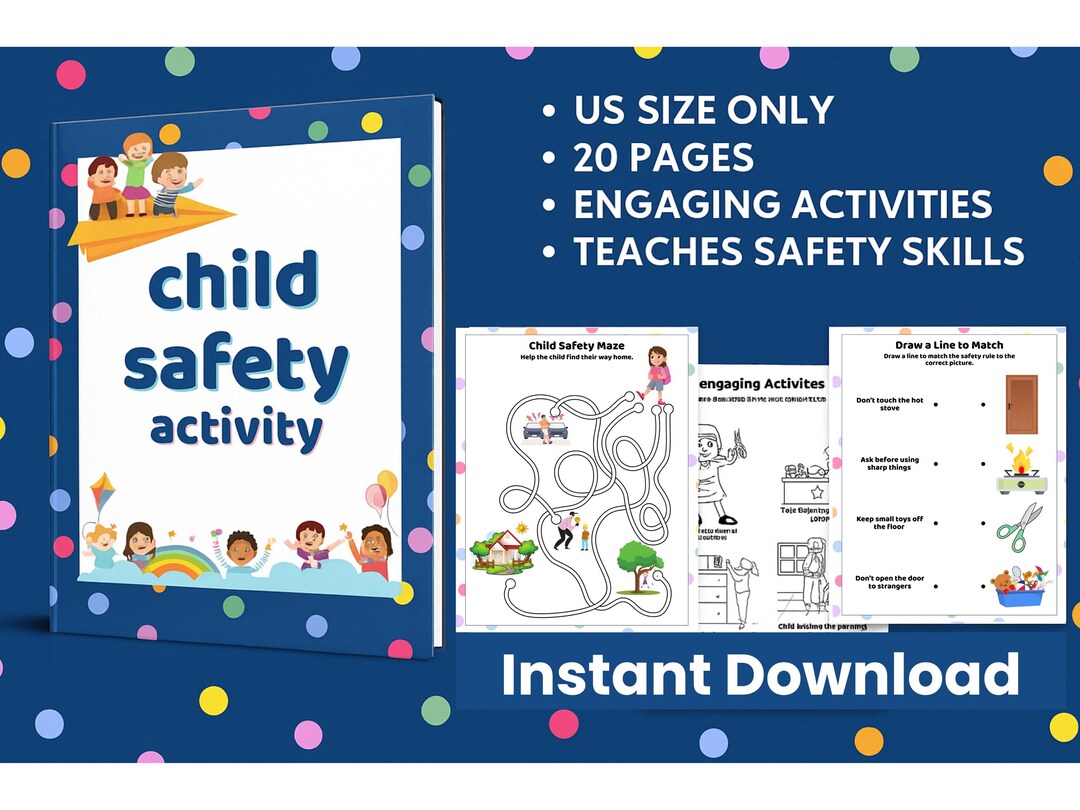 Child Safety Activity Pack: Printable Worksheets, Ages 4-8 (PDF ...