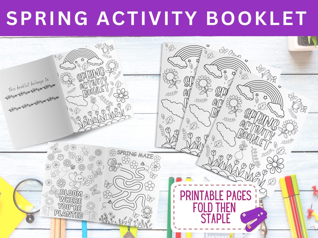 Spring Activity Booklet - Printable Kids Activities, Educational Spring ...