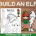 Elf Coloring Printable for Kids, Build Your Own Elf Activity, Christmas ...