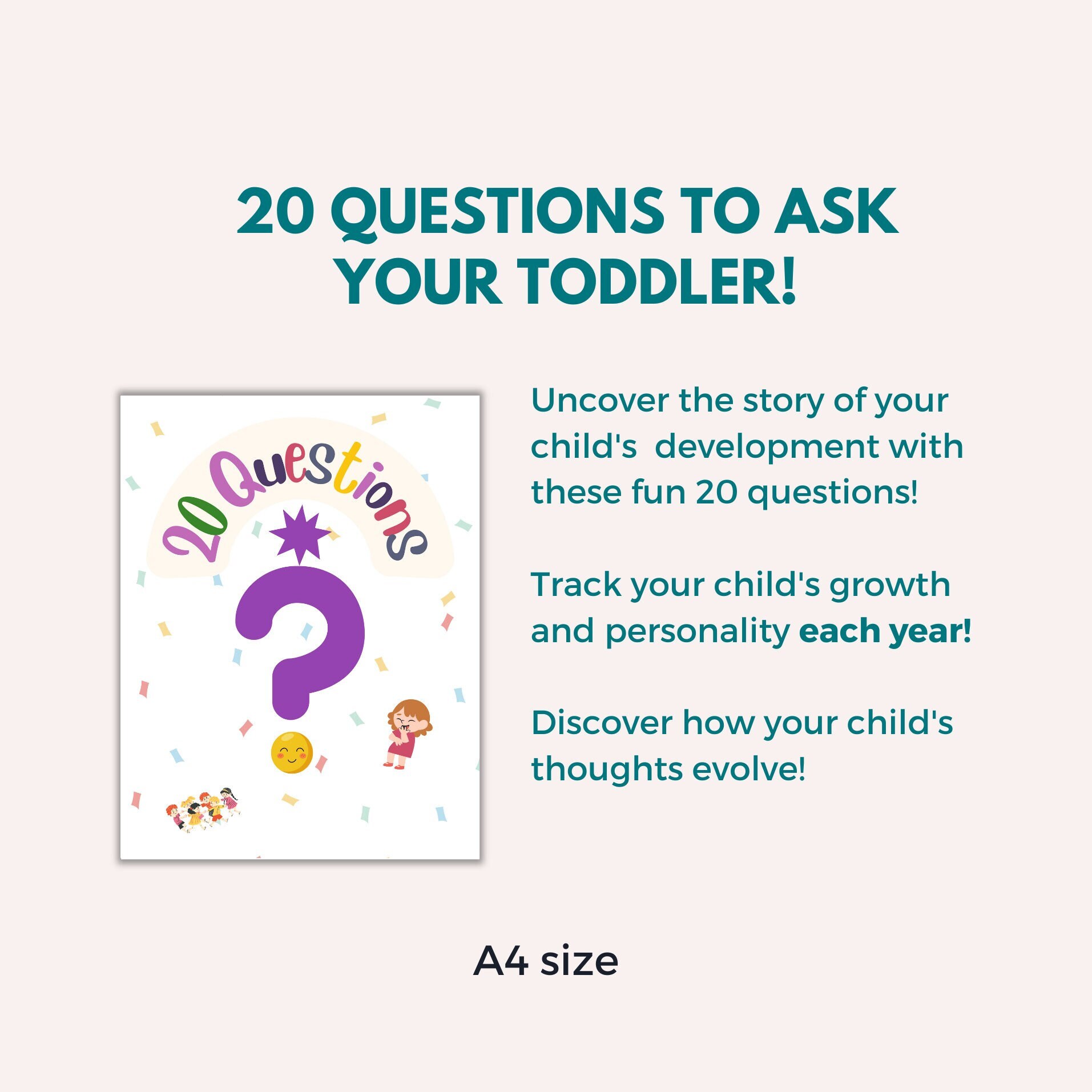 20 Fun Questions to Ask Your Toddler, Gift for Mum, Toddler Activity - Etsy
