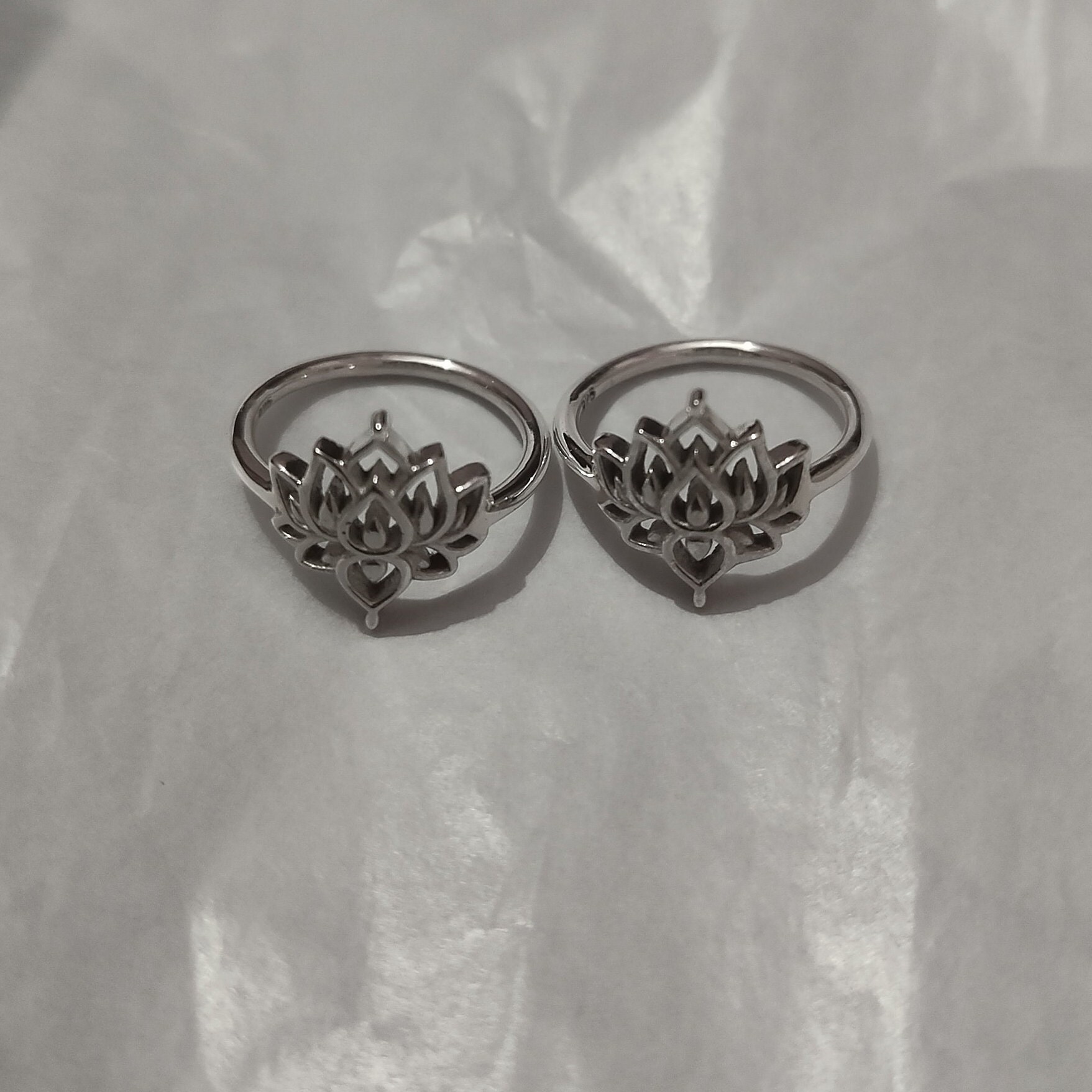 Lotus Flower Sterling Silver Ring Silver Lotus Ring 925 - Etsy