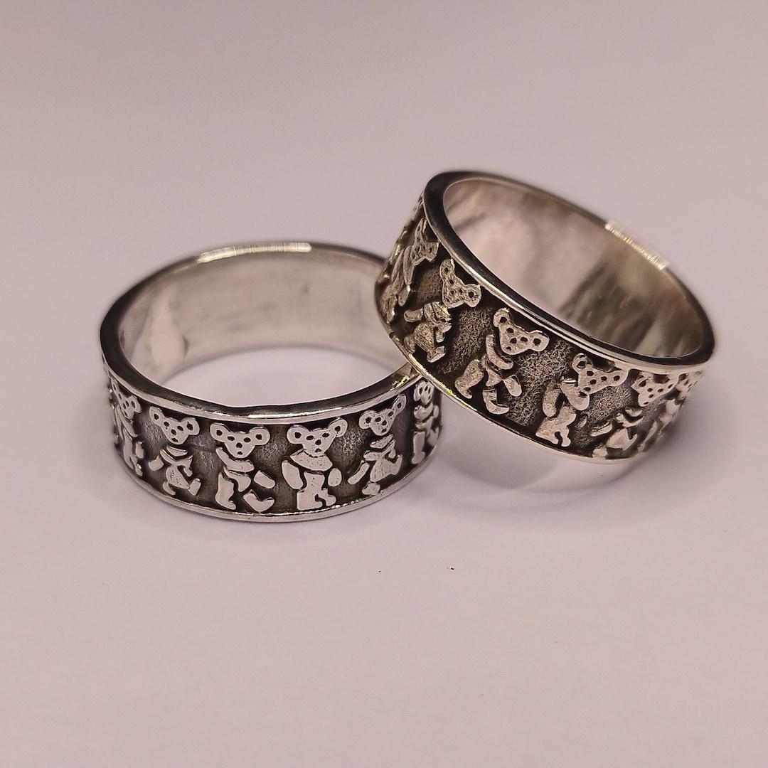 Sterling Silver Dancing Teddy Bear Ring-harry Styles Dancing Teddy Bear ...