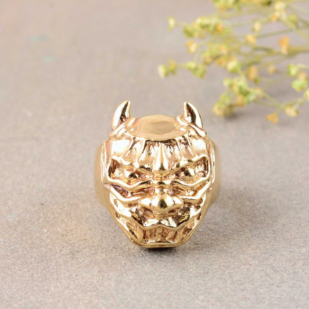 Monster Ring, Devil Ring, Streetwear Ring, 925 Sterling Silver Demon ...
