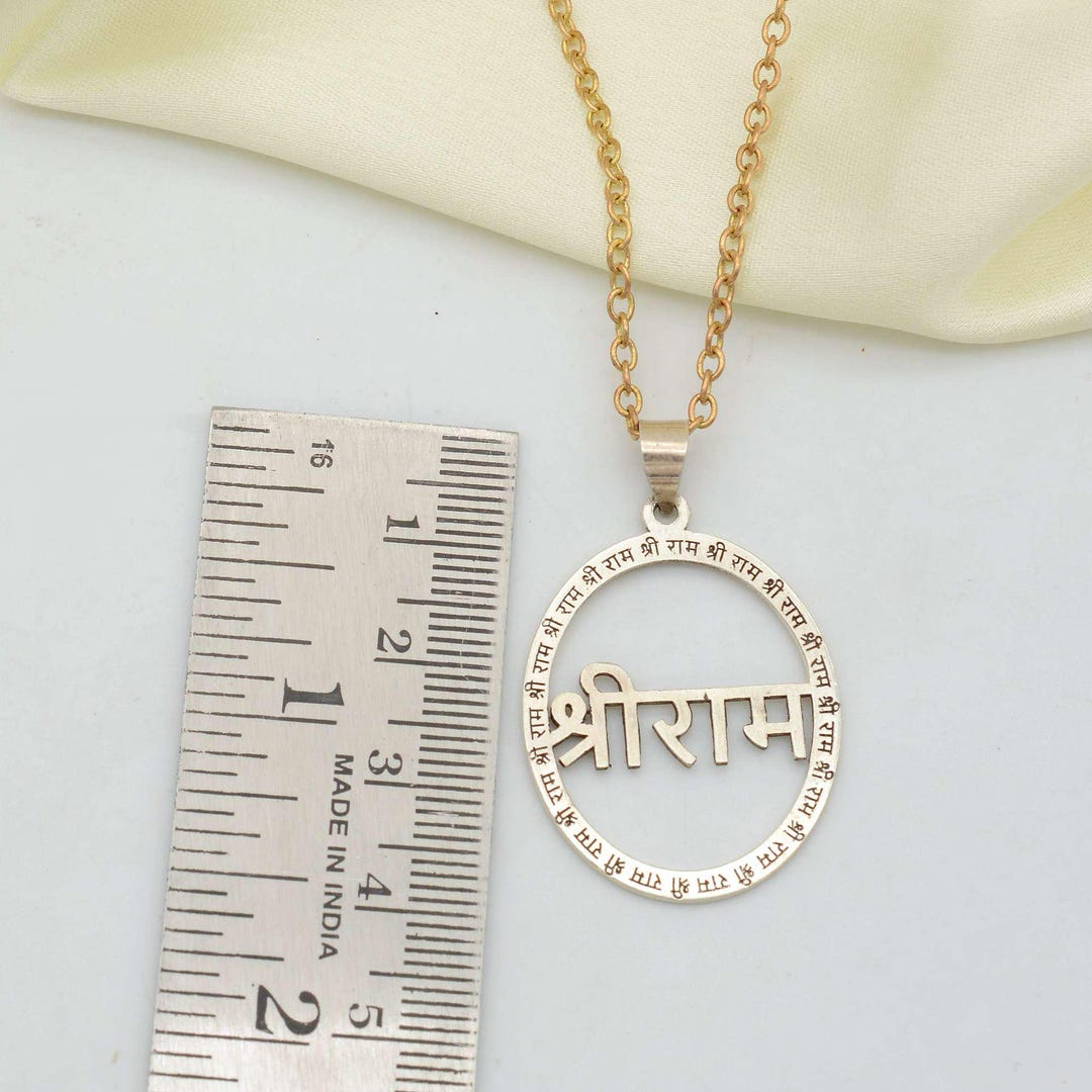 Jai Shree Ram Pendent, Silver Pendent, Lord Ram Pendent, Yoga Necklace ...