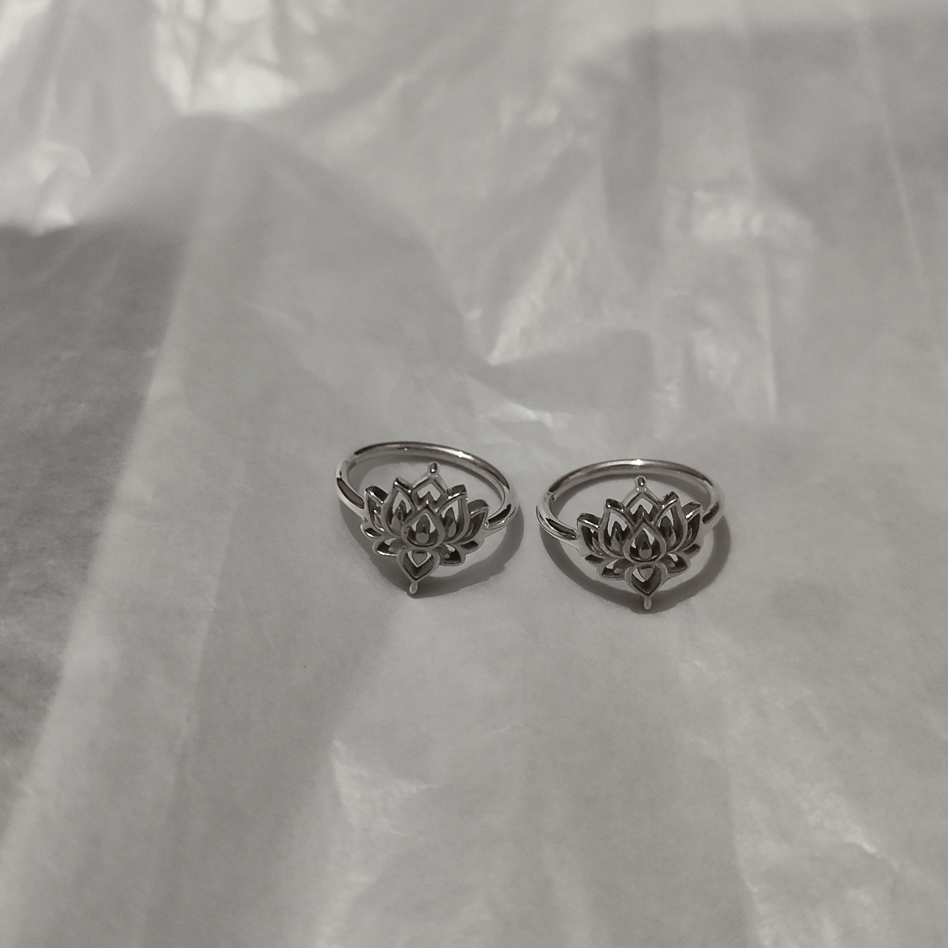 Lotus Flower Sterling Silver Ring Silver Lotus Ring 925 - Etsy