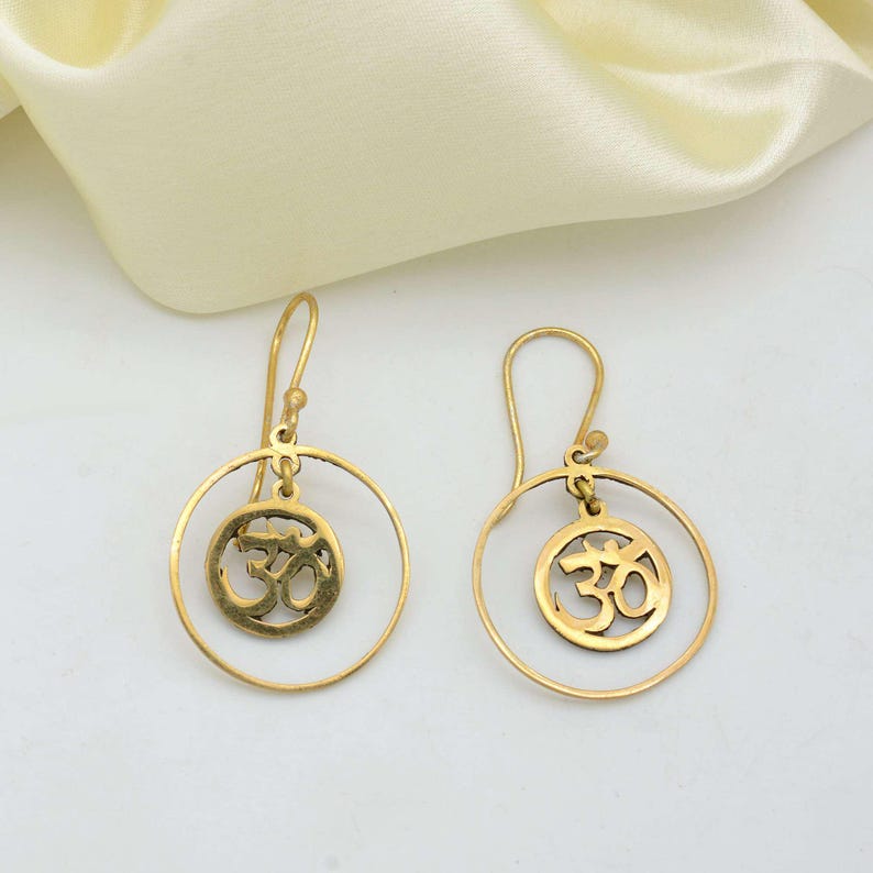 Om Earrings, God Shiva Earrings, Om Spiritual Jewelry, 925 Silver Om ...