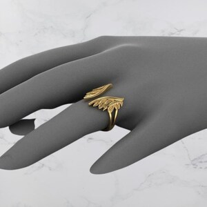 Adjustable Angel Wing Ring, 925 Sterling Silver Wing Ring, Guardian ...