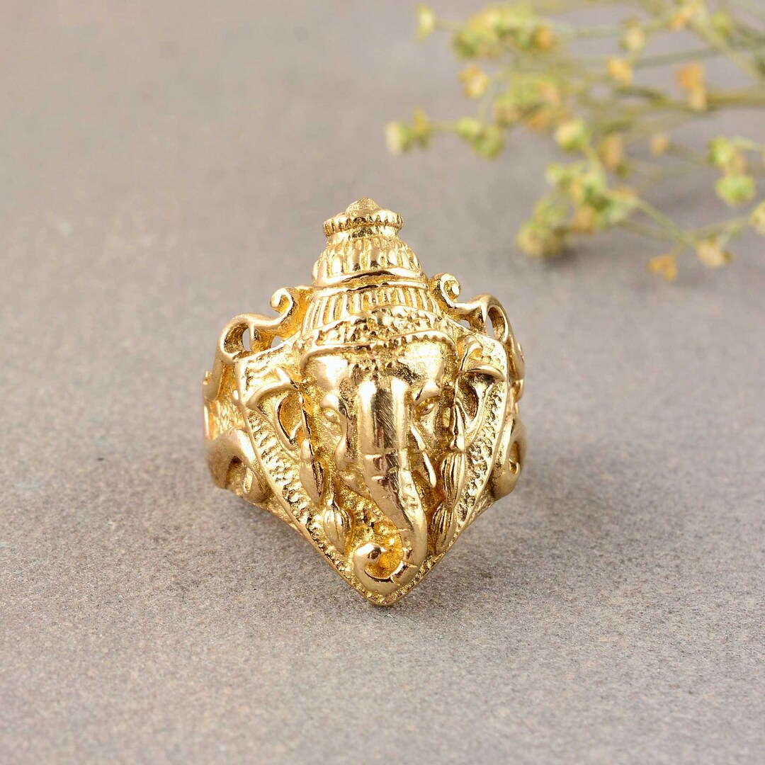 Lord Ganesh Ring, 925 Sterling Silver Ring, Yoga Jewelry, Handmade ...