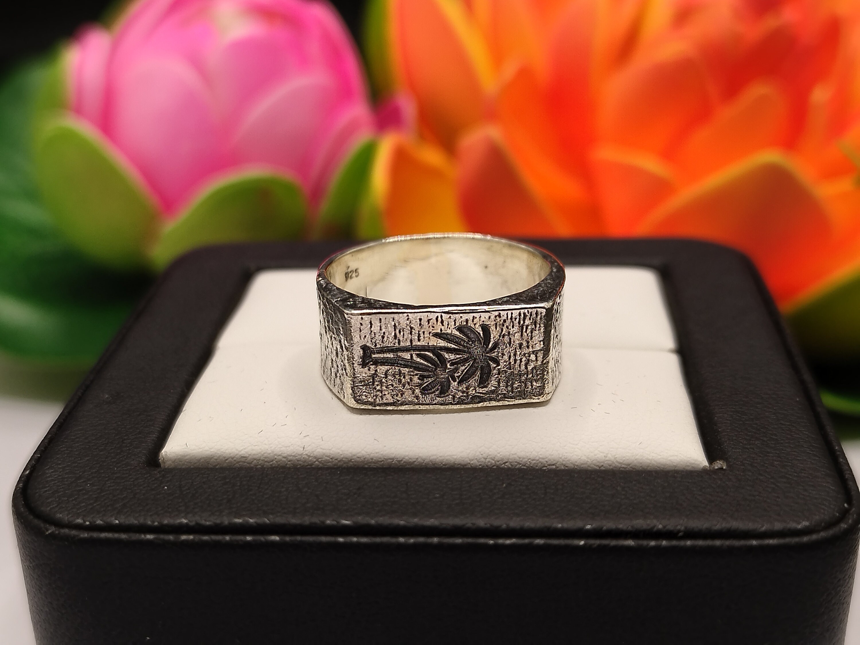 Palm Tree Brass Ring, Handmade Ring, Vintage Rings, Signet Ring ,boho ...