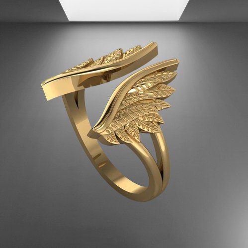 Adjustable Angel Wing Ring, 925 Sterling Silver Wing Ring, Guardian ...