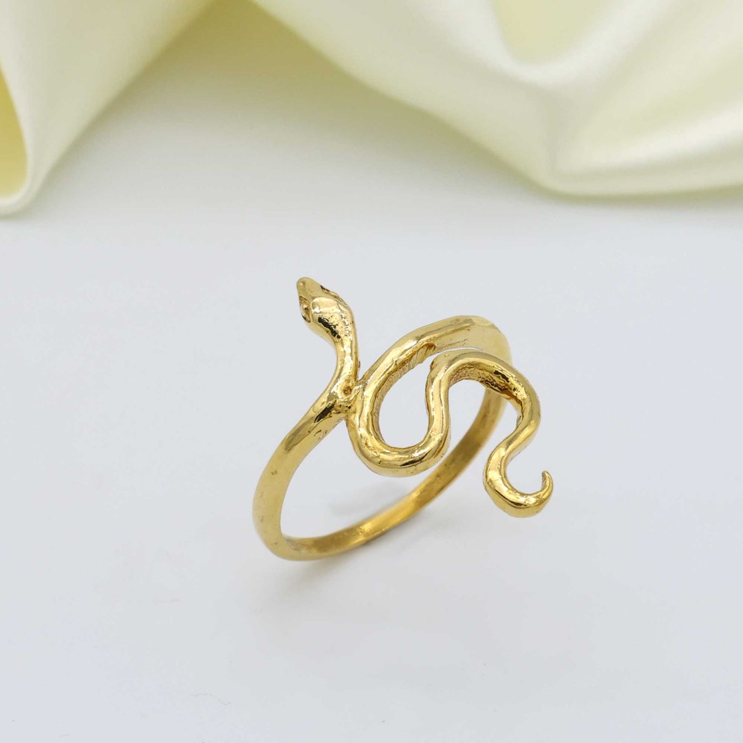 Vintage Snake Ring, Adjustable Snake Ring, Open Snake Ring, 925 ...
