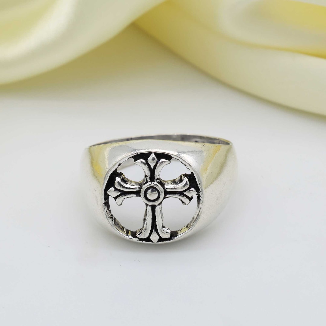 Christian Cross Ring, Christian Symbol Ring, Religious Gif, Jesus Cross ...