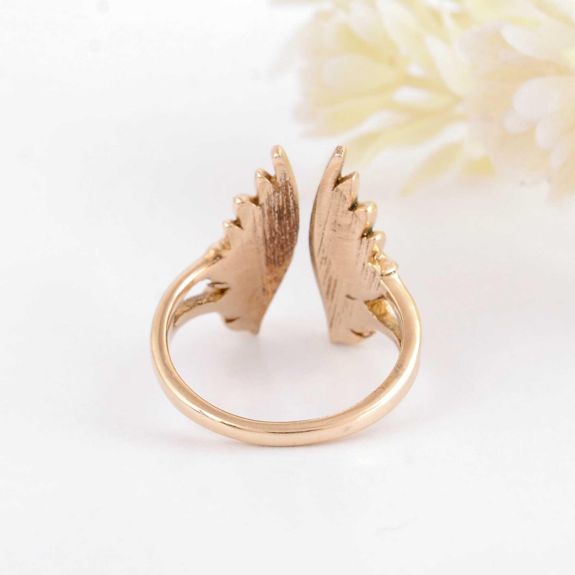 Adjustable Angel Wing Ring, 925 Sterling Silver Wing Ring, Guardian ...