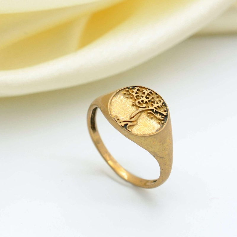 Tree Signet Ring - Etsy
