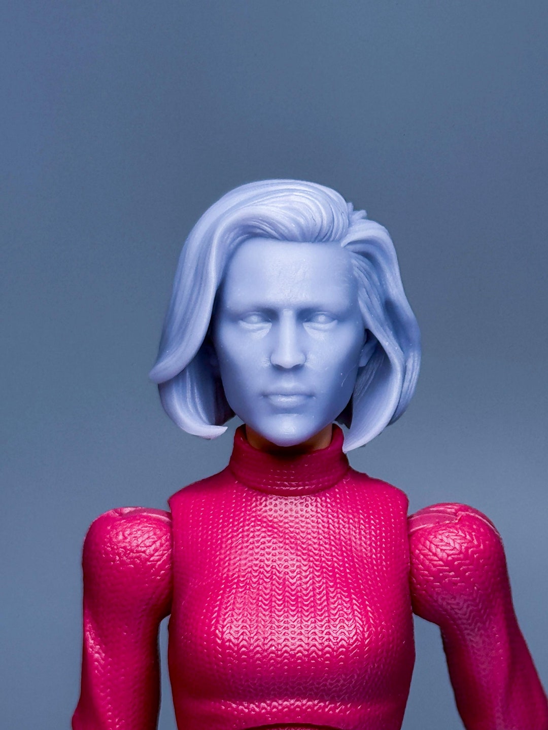 1/12 1/10 Bespoke Sculpted Head Scully the FBI Agent Gillian Anderson ...