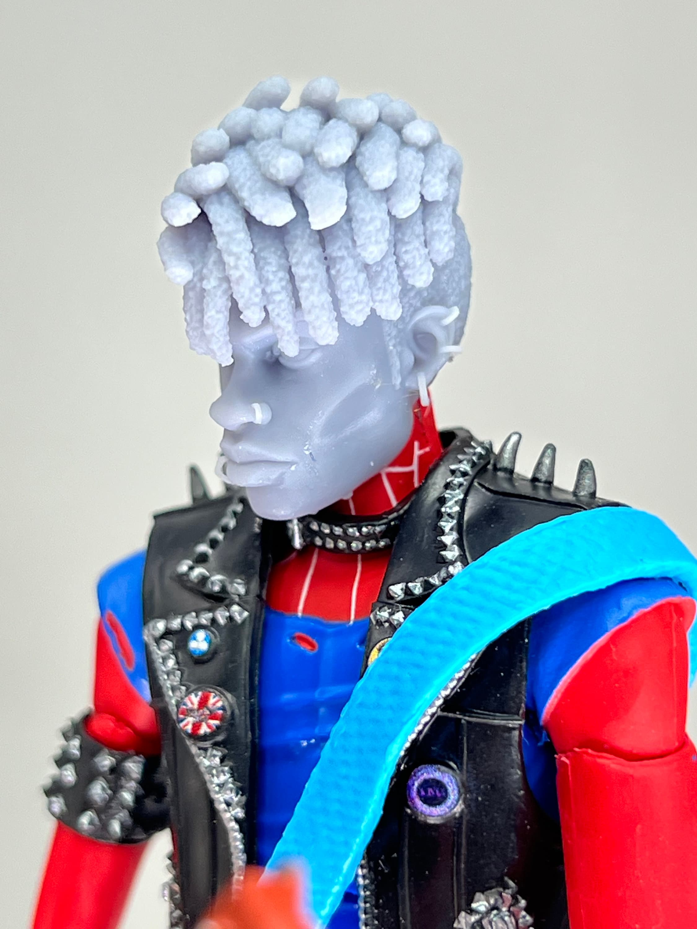 1/12 Bespoke Sculpted Head Punk Multiverse Spider Hero - Etsy
