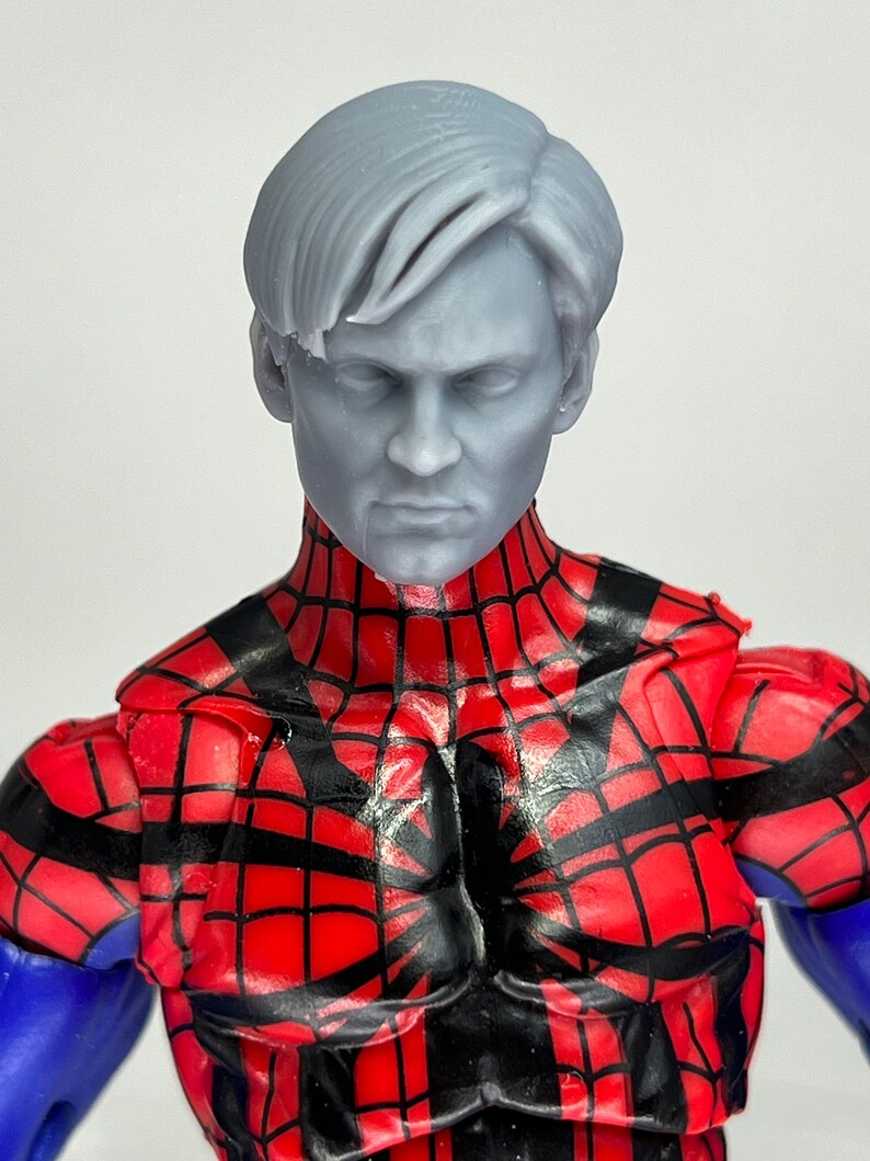 1/12 3D Printed Head Sculpt Un-masked Spider Hero Tobey - Etsy