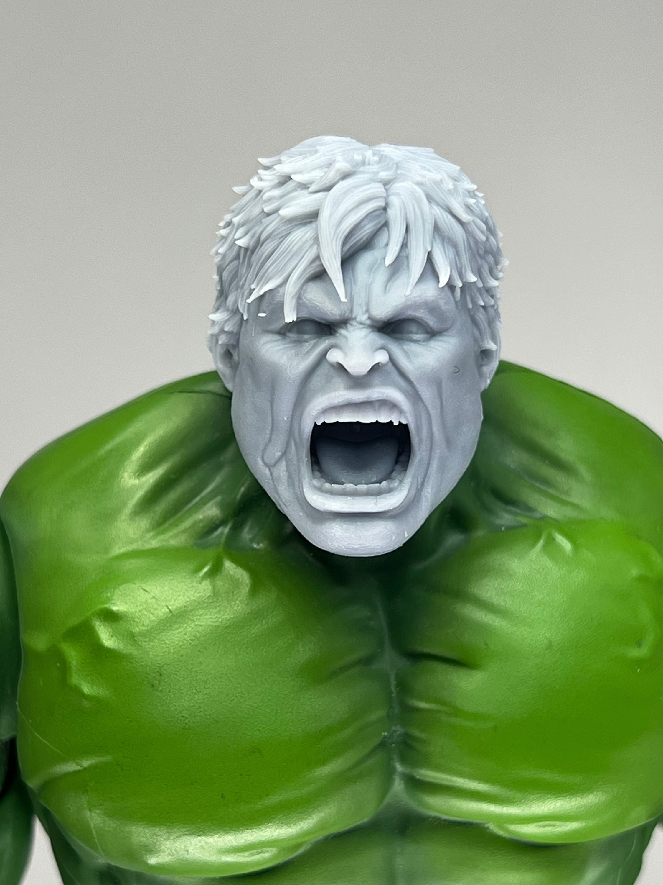 1/12 3D Printed Head Sculpt Angry Green Man Scream - Etsy Australia