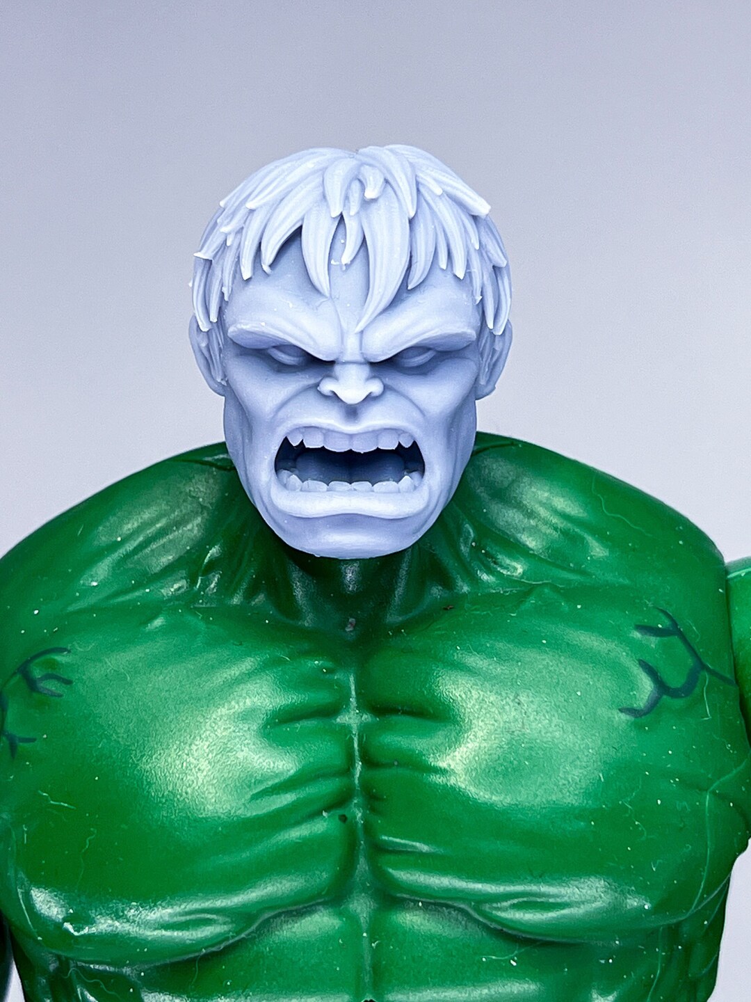 1/12 3D Printed Head Sculpt Animated Angry Grey Man - Etsy
