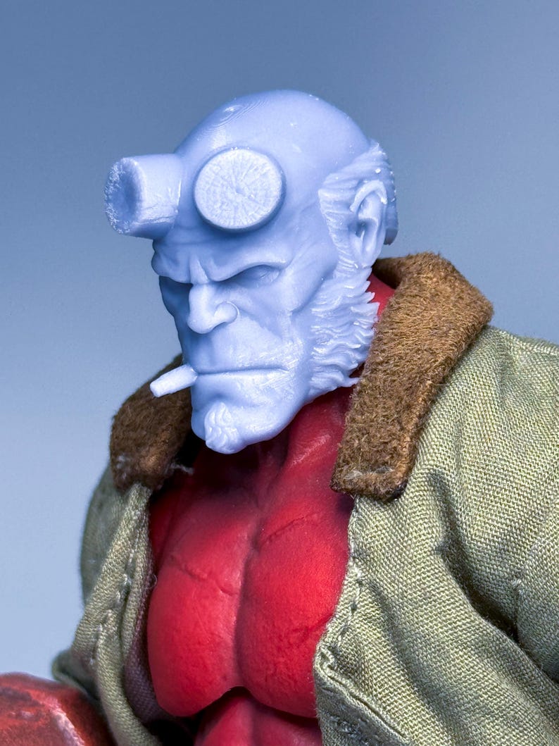 1/12 Scale Bespoke Sculpted Head – Infernal Hero Figure Sculpt - Etsy