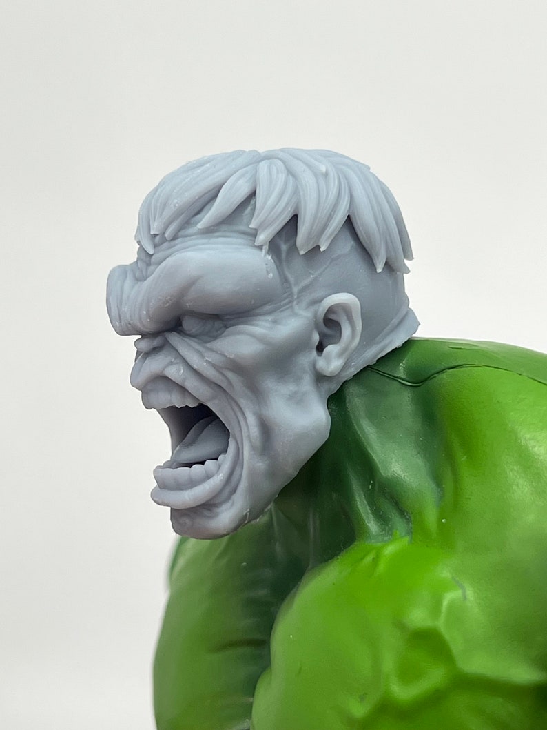 1/12 Bespoke Sculpted Head Ultimate Angry Grey Man - Etsy