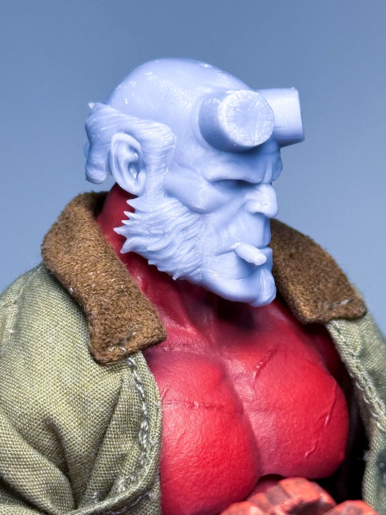 1/12 Scale Bespoke Sculpted Head – Infernal Hero Figure Sculpt - Etsy