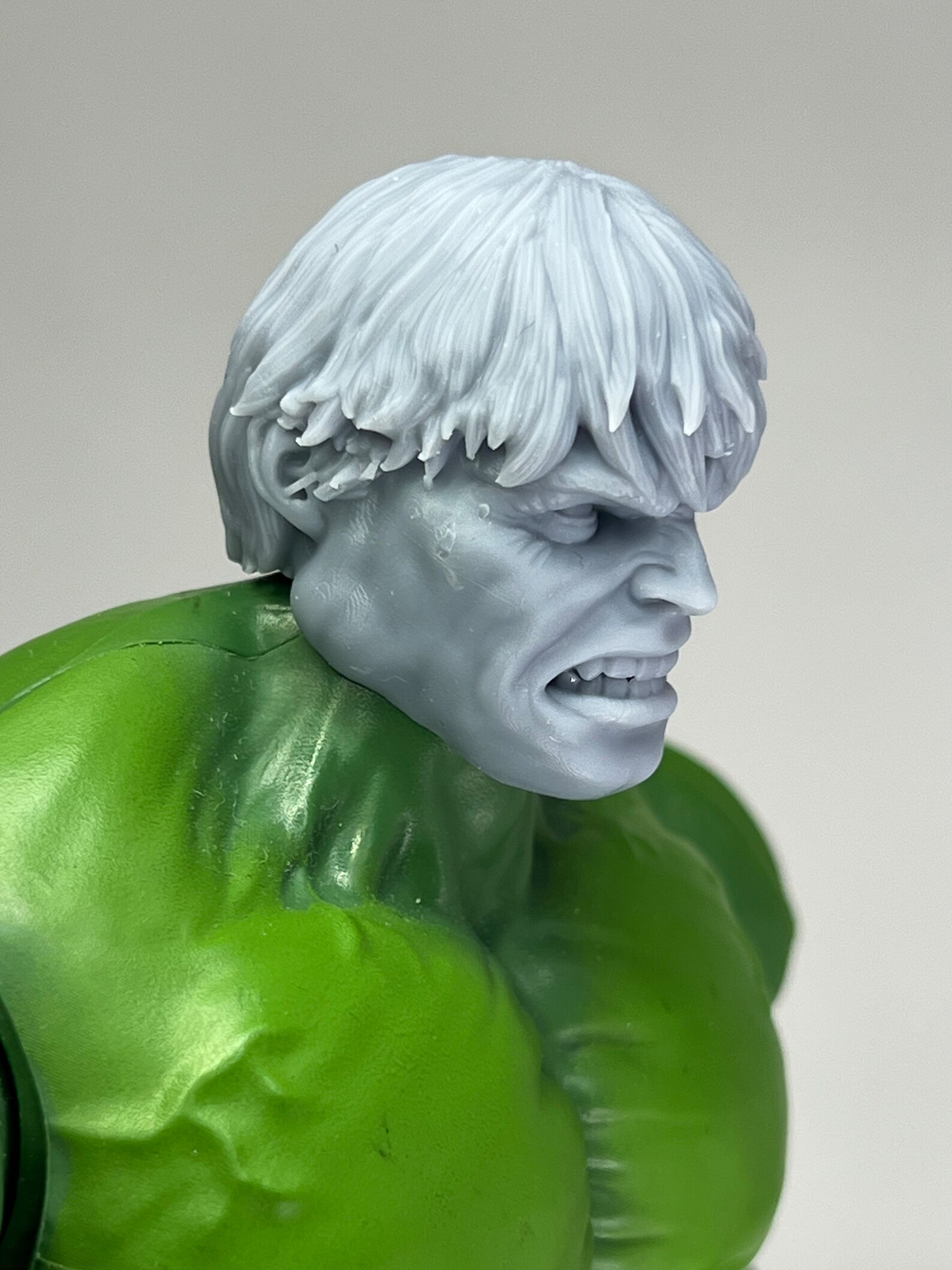 1/12 3D Printed Head Sculpt Angry Green Man Norton Version - Etsy